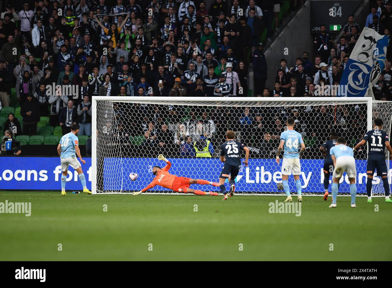 MELBOURNE, AUSTRALIA. 5 May 2024. Pictured: Paul Izzo(20) of Melbourne ...