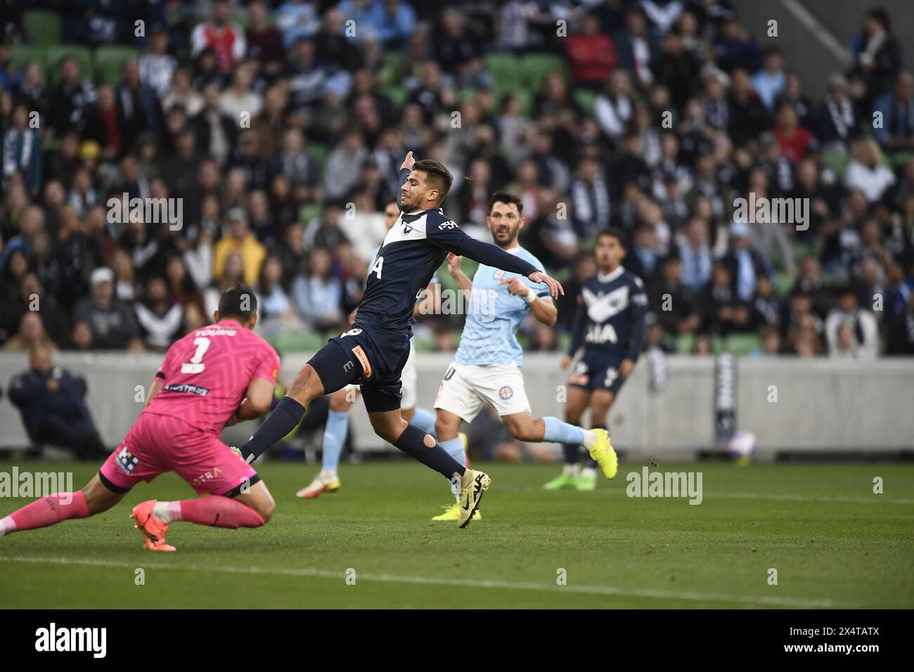 MELBOURNE, AUSTRALIA. 5 May 2024. Pictured: Frenchman Zinédine Machach ...