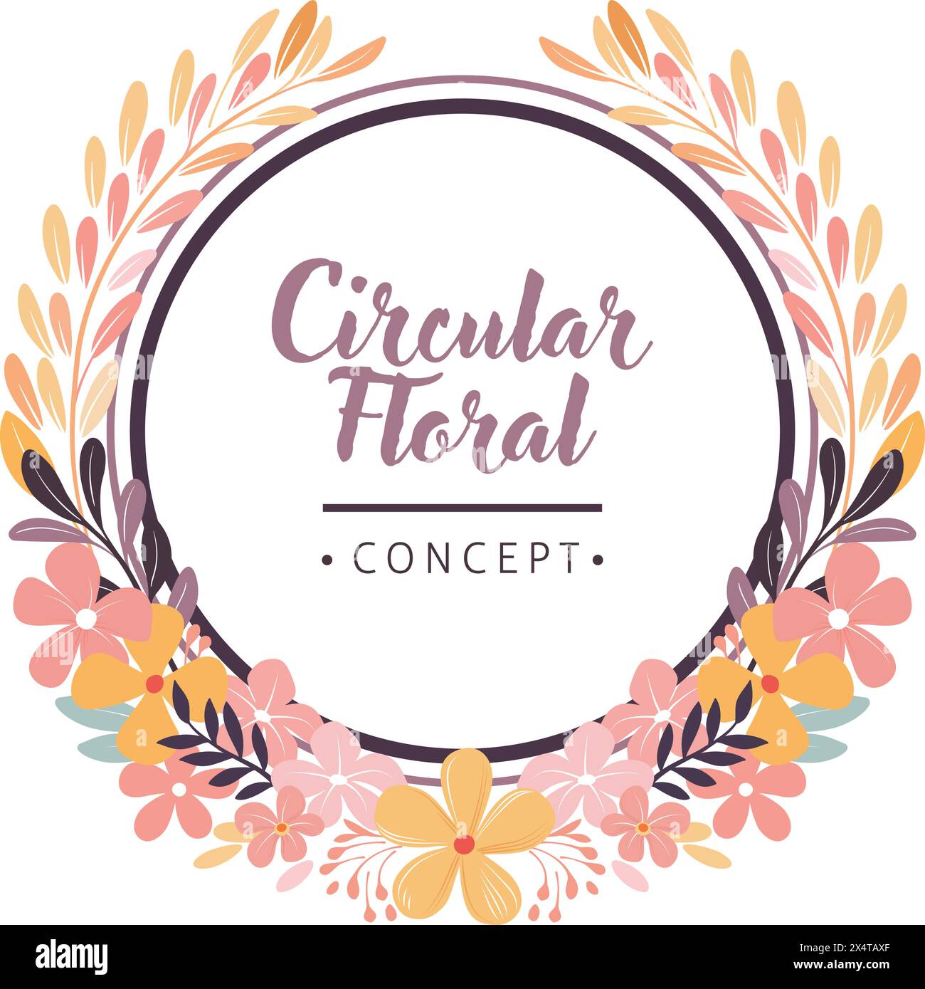 Circle border design hi-res stock photography and images - Alamy