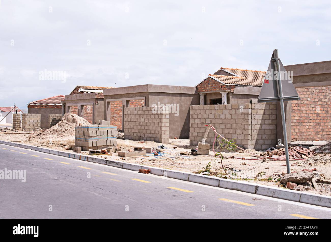 House, worksite and real estate project for construction, development ...