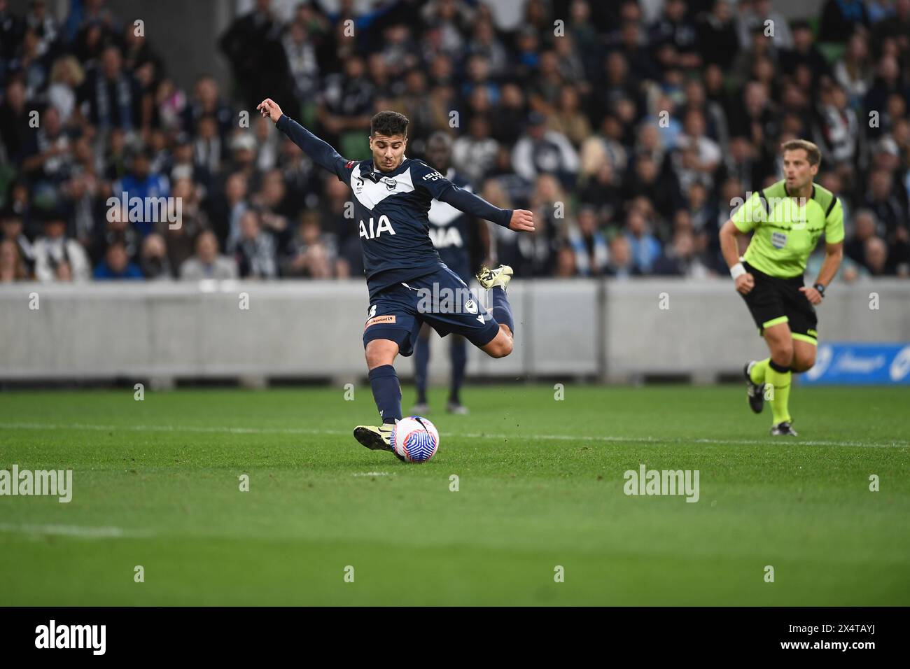 MELBOURNE, AUSTRALIA. 5 May 2024. Pictured: Frenchman Zinédine Machach ...