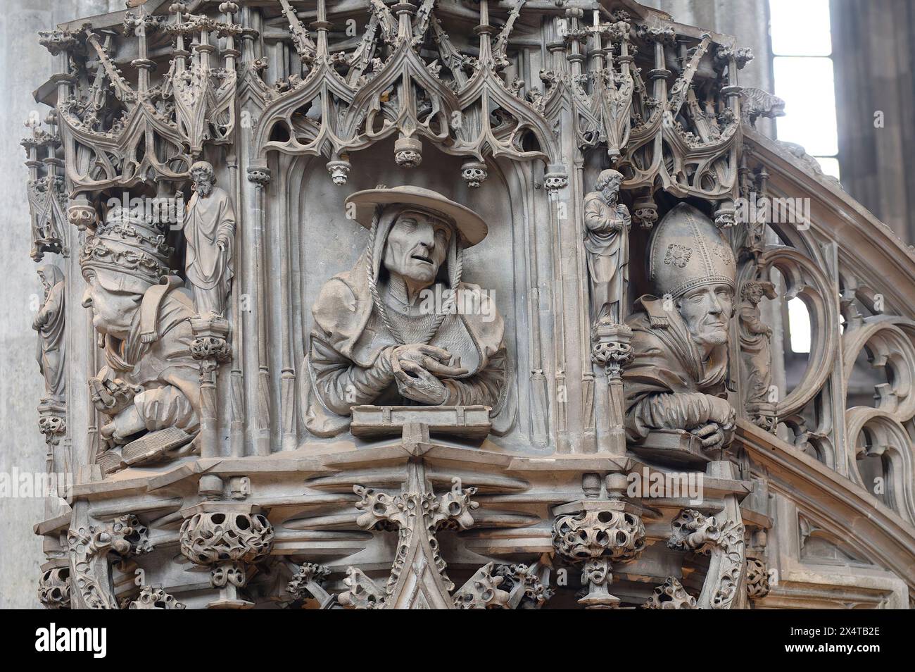 Vienna, Austria, St. Stephen's Cathedral. The pulpit of St. Stephen’s ...