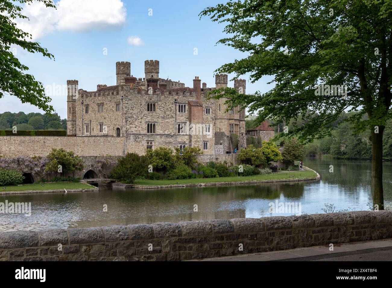 LEEDS CASTLE, GREAT BRITAIN - MAT 15, 2014: This is a view of the ...