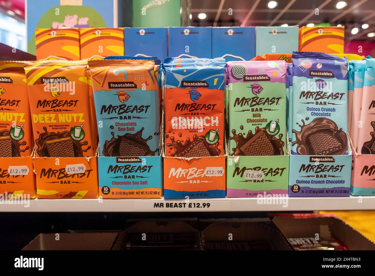 Mr beast chocolate bars for sale at an american candy hi-res stock ...