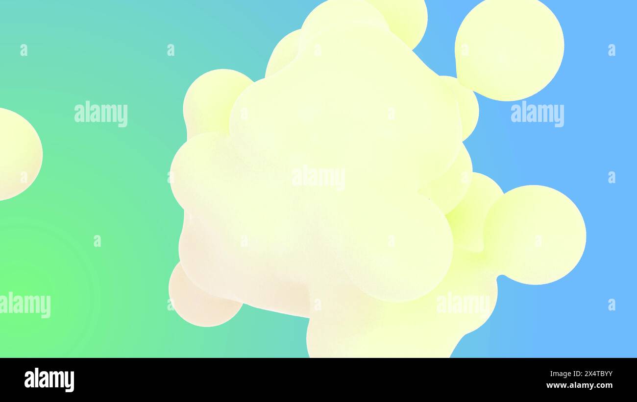 3d abstract orange metaballs background hi-res stock photography and ...