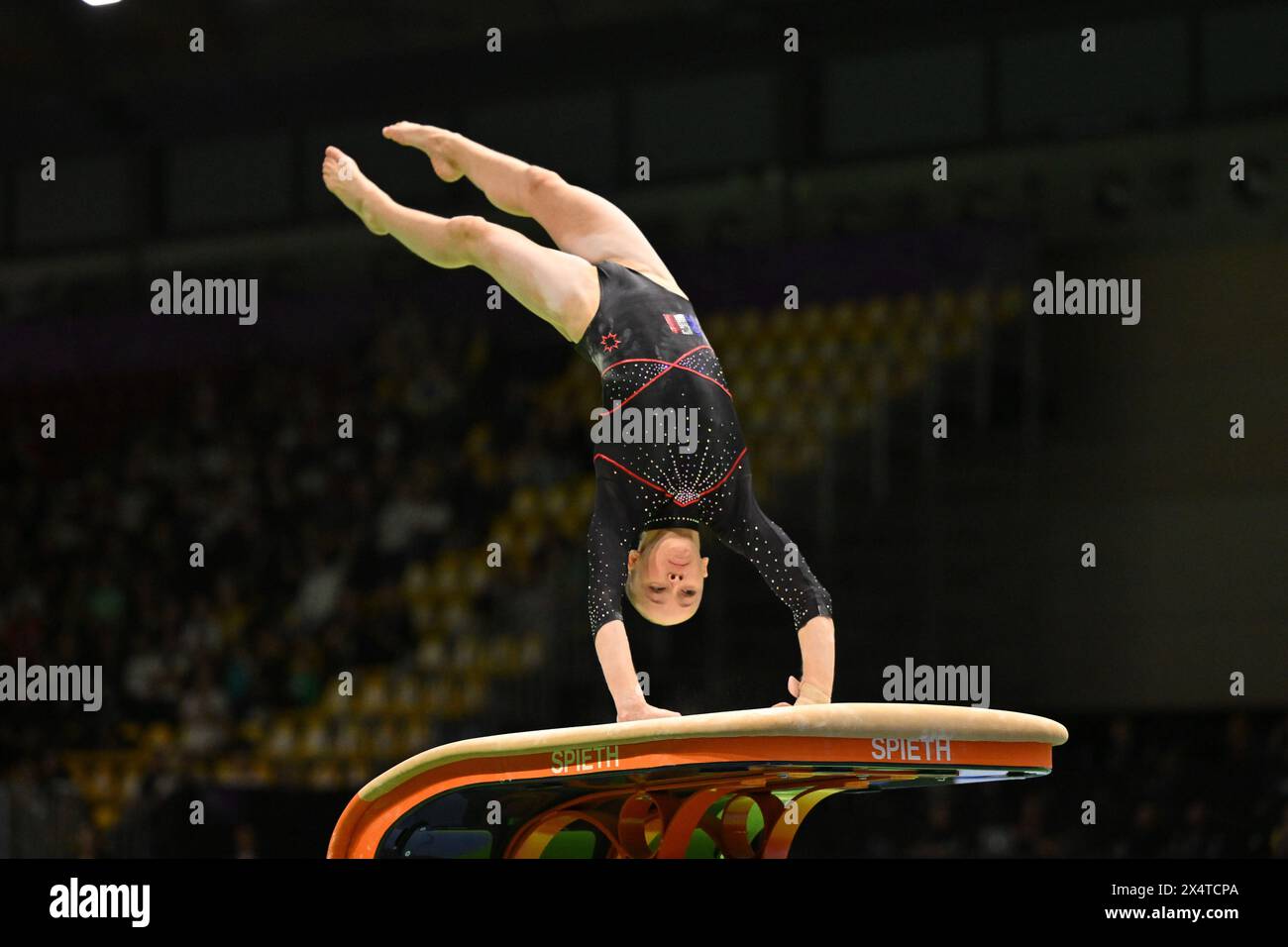 Elena Colas (FRA) bronze at vault during European Artistic Gymnastic ...