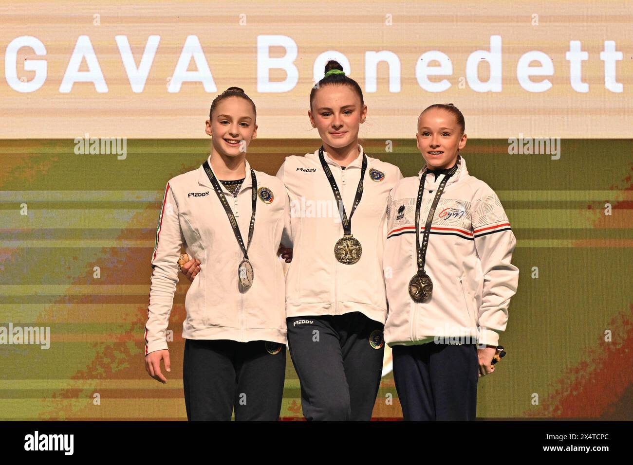 Benedetta Gava (ITA) Gold at vault, Emma Puato (ITA) silver, Elena ...