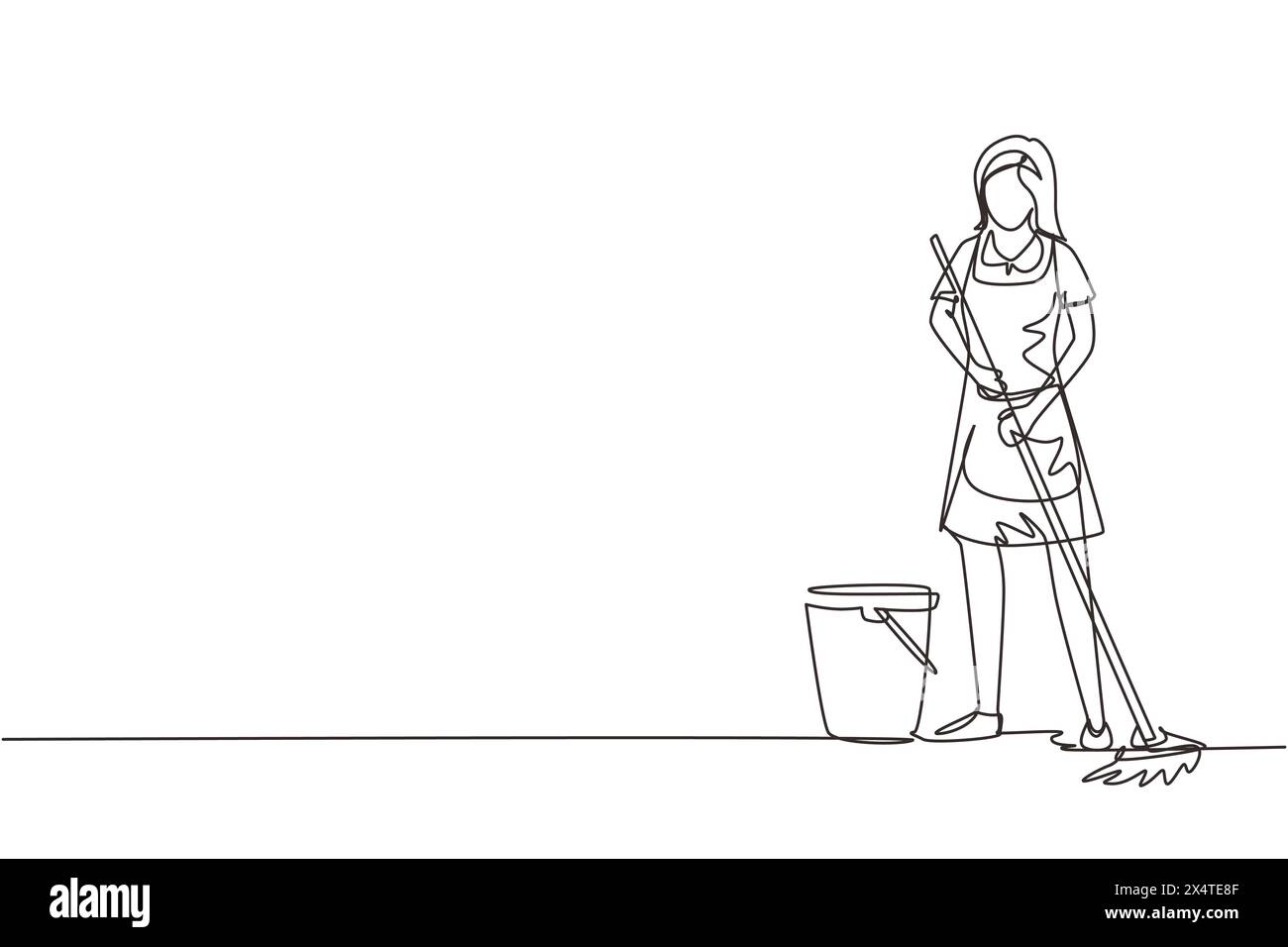 Mop and bucket drawing hi-res stock photography and images - Alamy