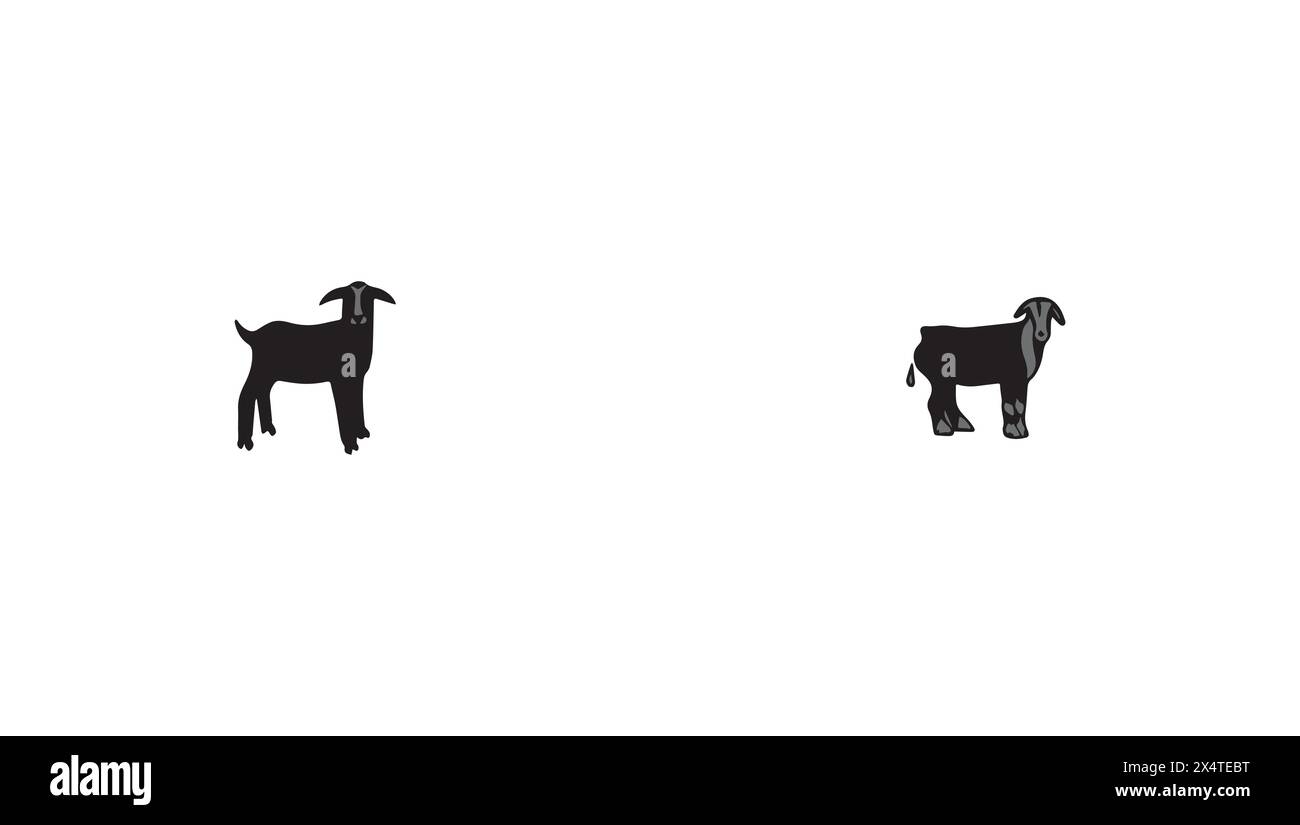 Minimal Illustration Icon Boer Goat Stock Vector Image And Art Alamy