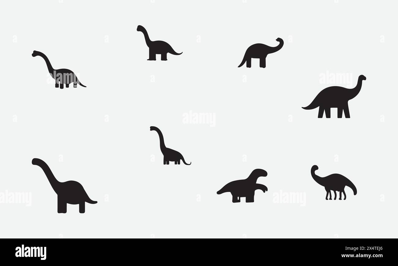 minimal style illustration icon Brachiosaurus Stock Vector Image & Art ...