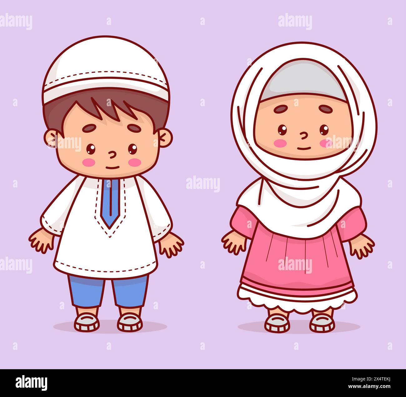 Muslim girl headscarf friends Stock Vector Images - Alamy