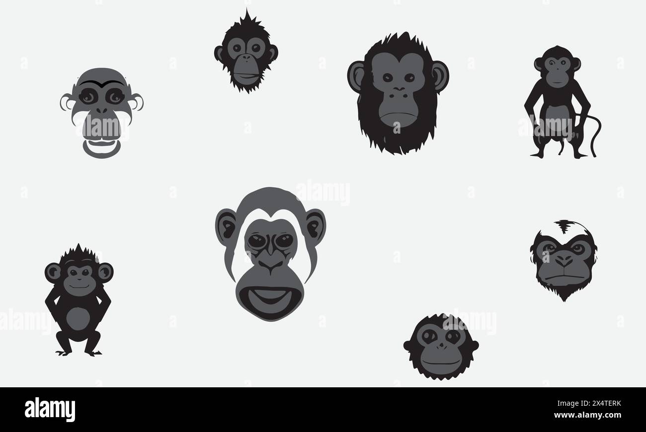 Monkey hanging tail Stock Vector Images - Alamy