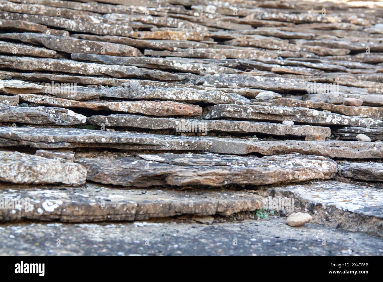 Lauze, flat stone used for roofing Stock Photo - Alamy
