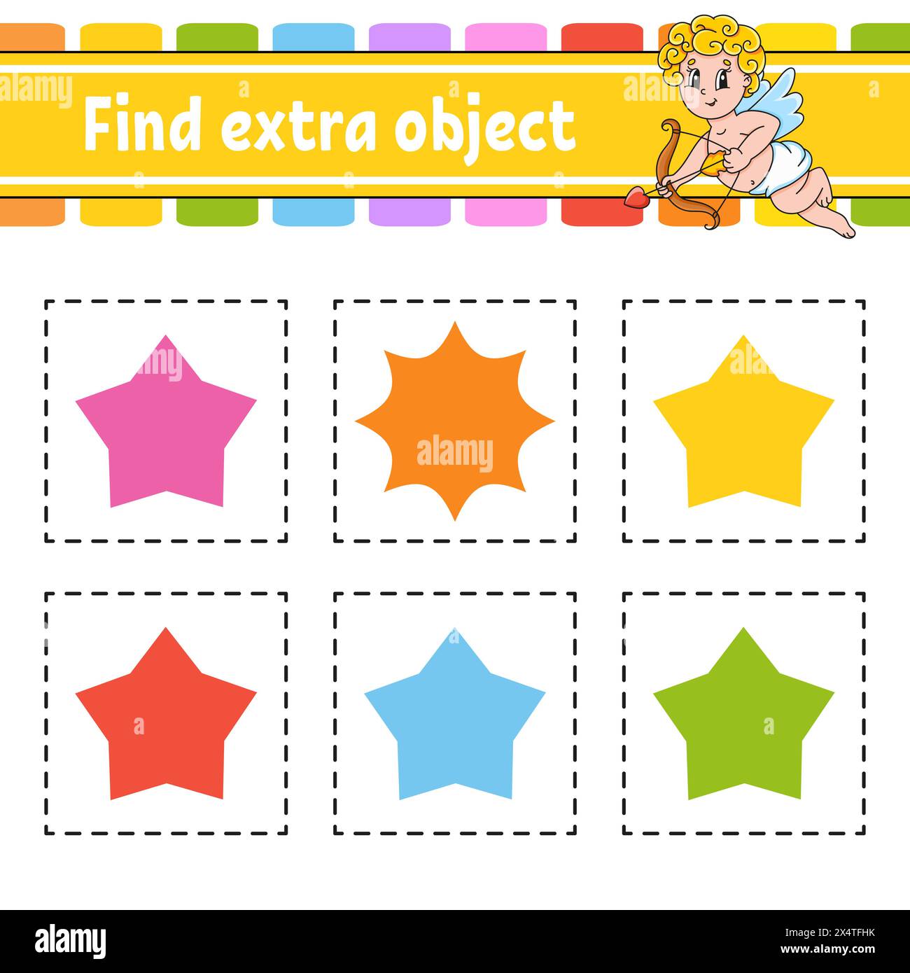Find extra object. Educational activity worksheet for kids and toddlers ...