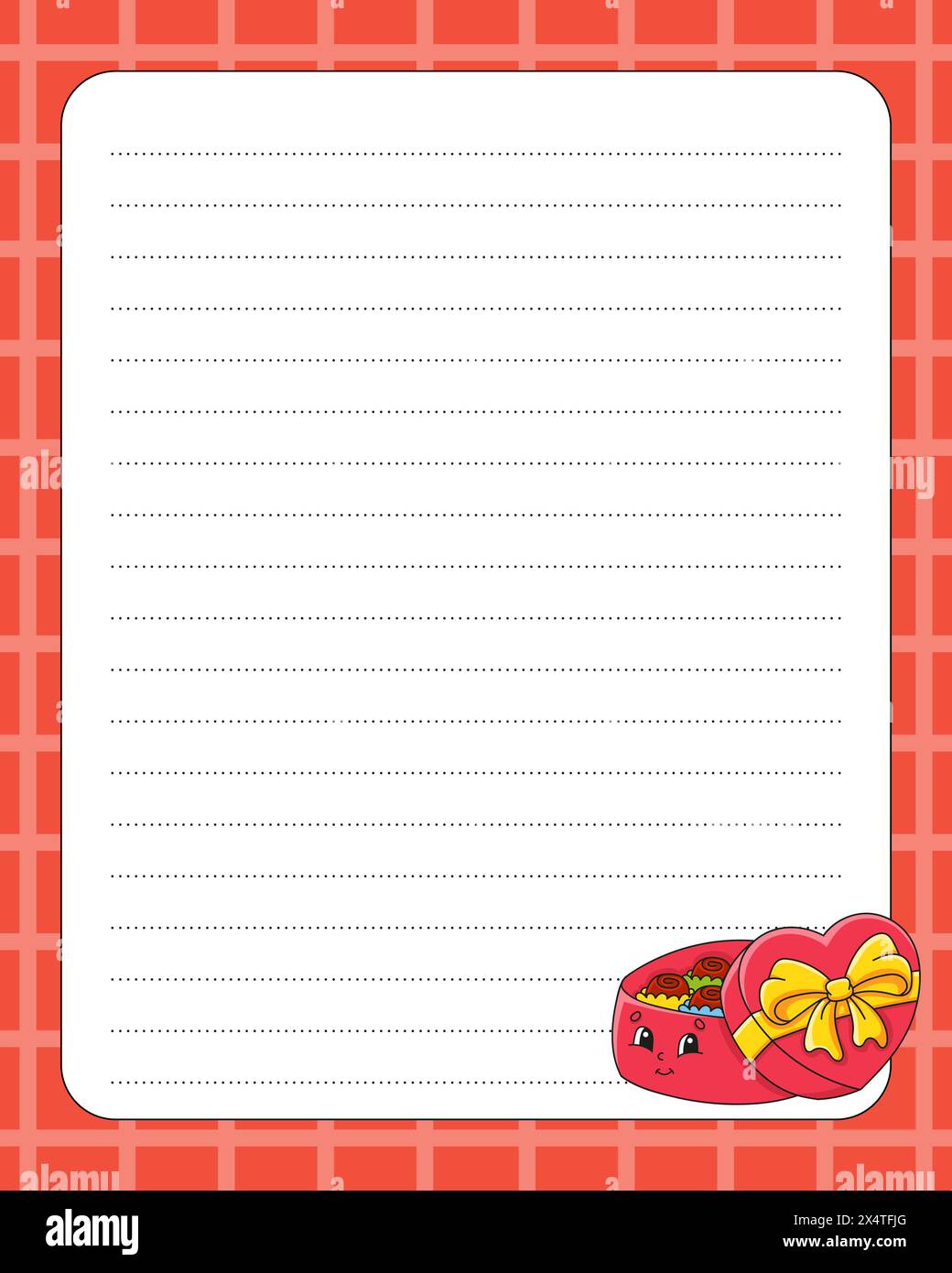 Lined sheet template. Handwriting paper. For diary, checklist, planner ...