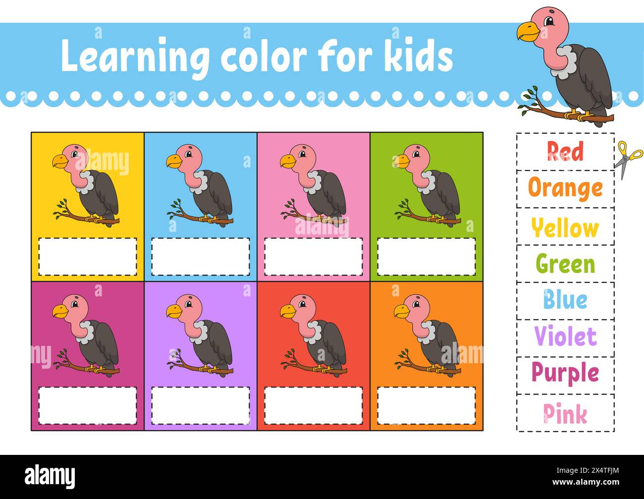 Learning color for kids. Education developing worksheet. Activity page ...