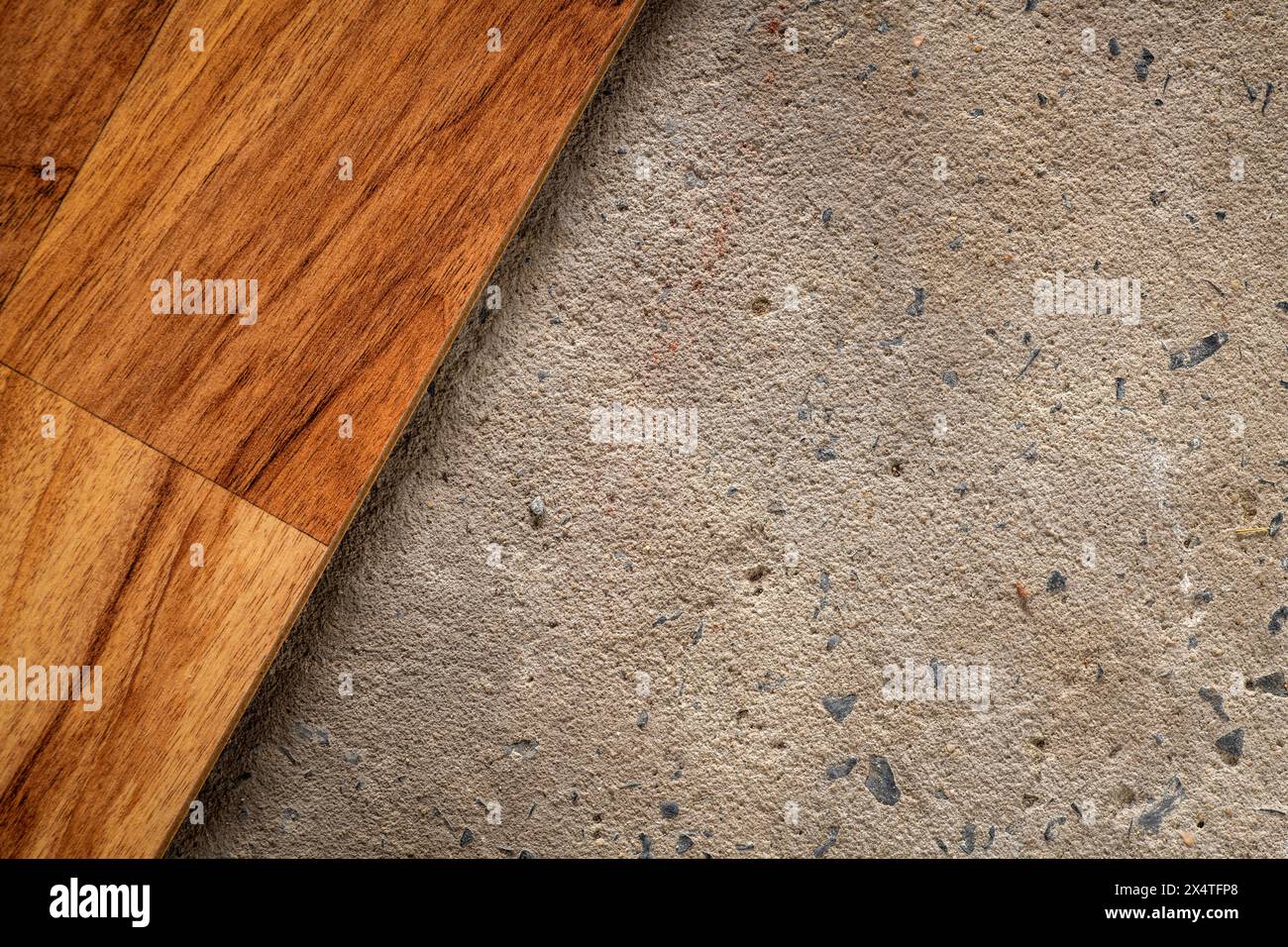 Concrete, wood texture background floor. Closeup of wooden and cement ...