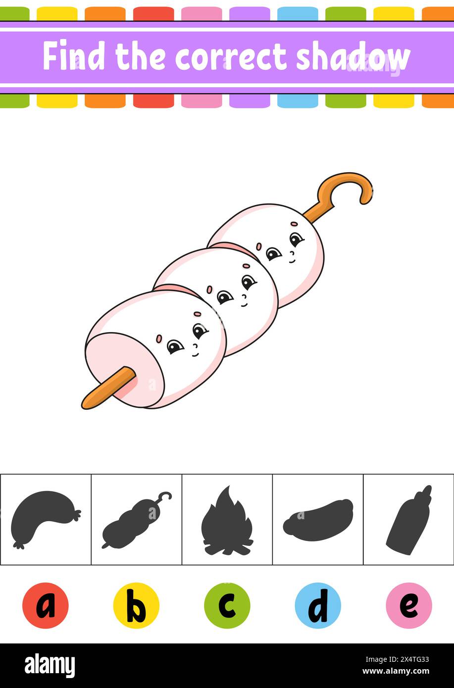 Find the correct shadow. Education developing worksheet. Activity page ...