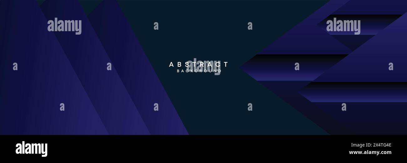 Dark blue, black abstract technological modern geometric banner ...