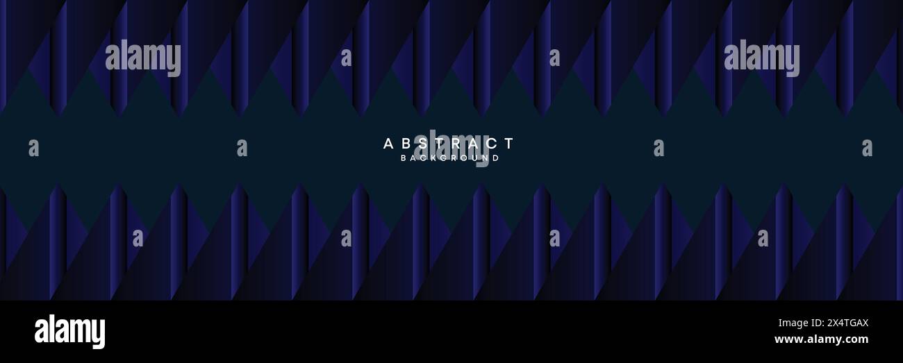 Dark blue, black abstract technological modern geometric banner ...