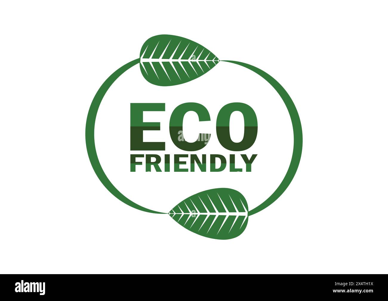 Eco Friendly, Vector Illustration Green Badge. Ecology Concept Stock ...