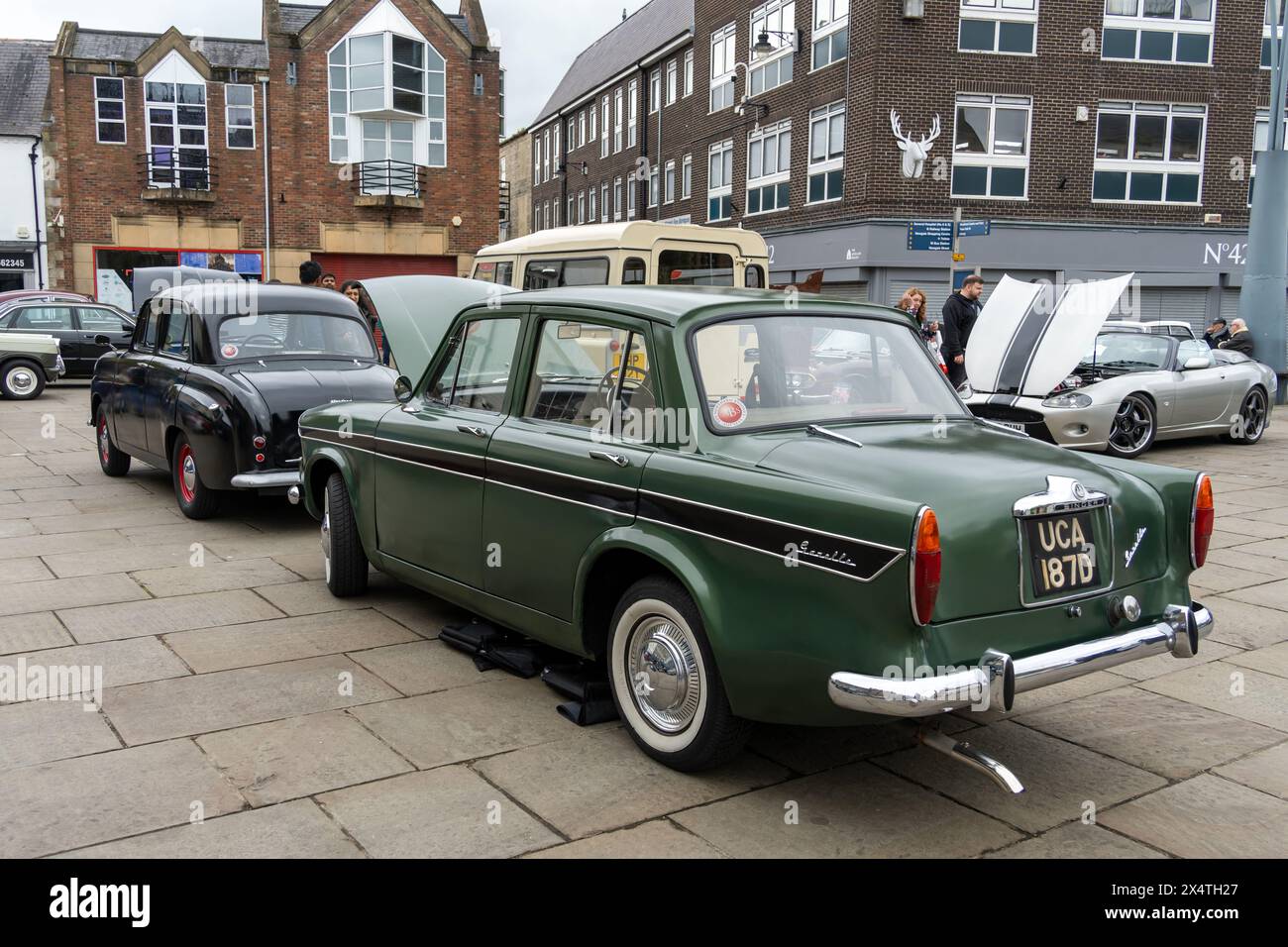 Vintage and classic car show in the Market Place in the town of Bishop ...