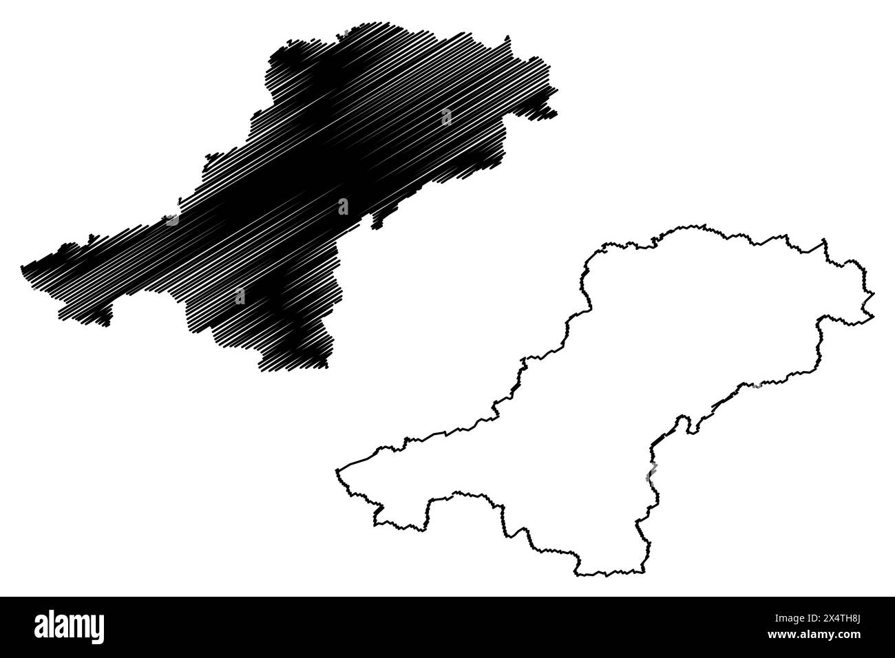 Lilienfeld silhouette map hi-res stock photography and images - Alamy