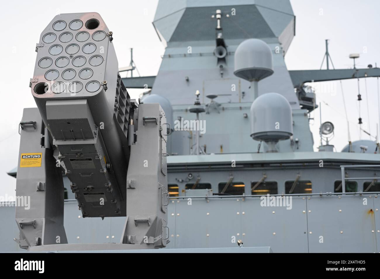 Wilhelmshaven, Germany. 05th May, 2024. View of the RIM-116 RAM air ...