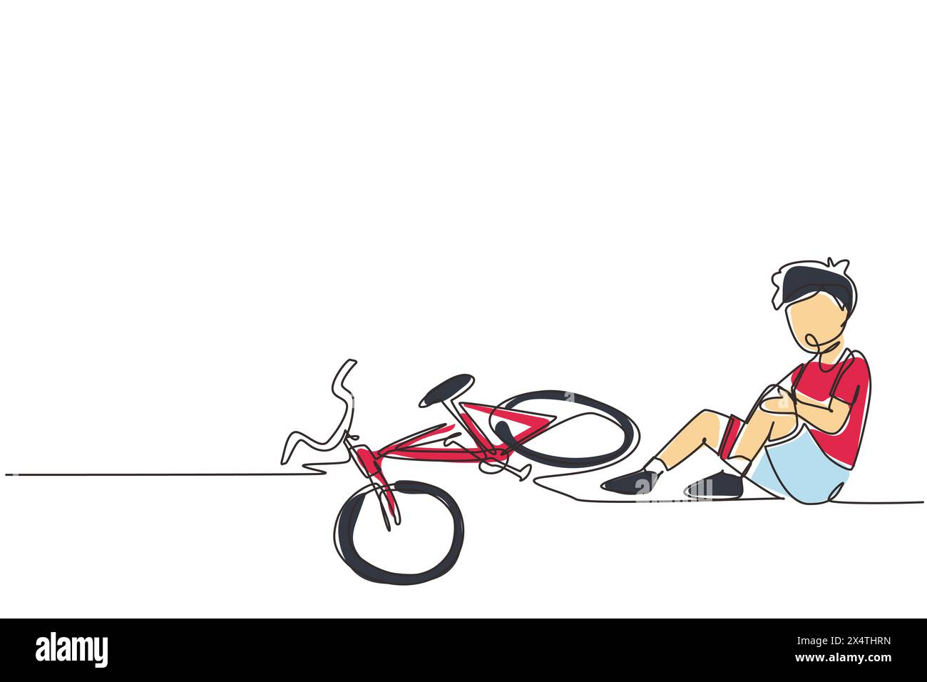 Bicycle accident Stock Vector Images - Alamy