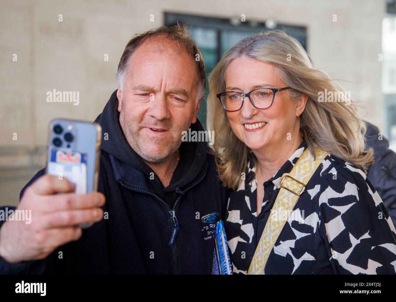 London, UK. 5th May, 2024. Jacqui Smith has a selfie taken. Jacqui ...