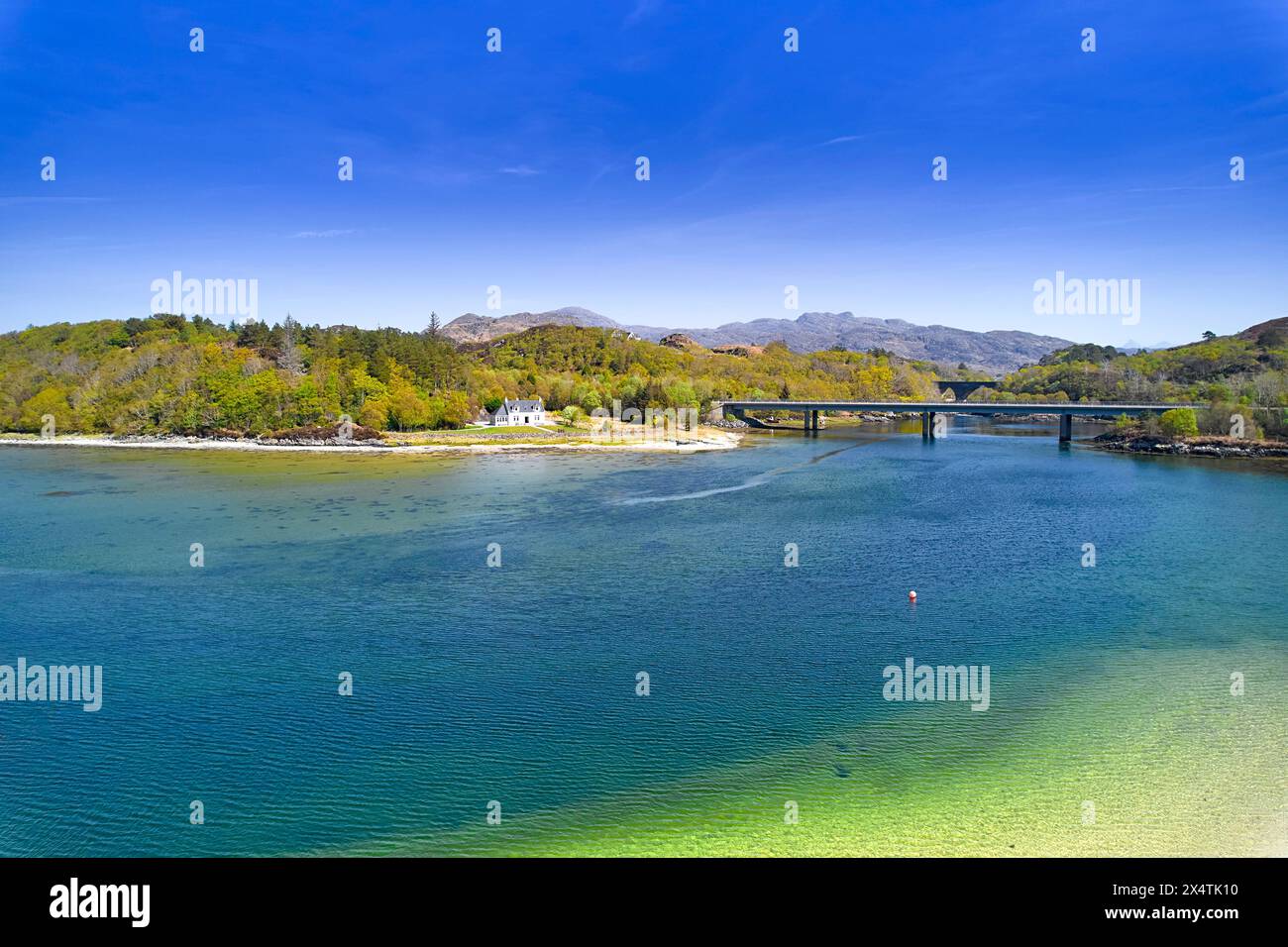 Silver Sands of Morar Highland Scotland the trees in Spring A830 road ...