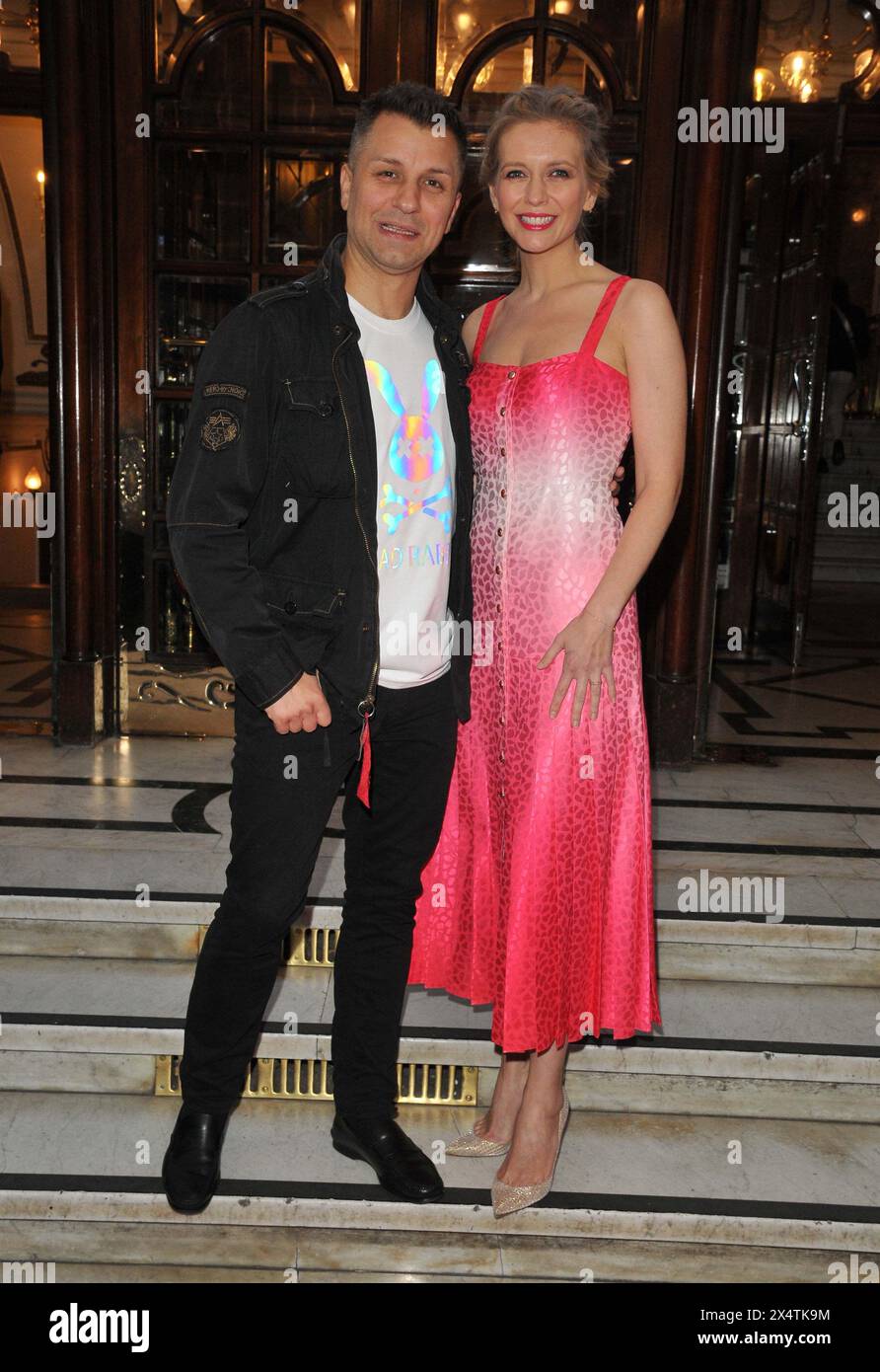 London, UK. 4th May 2024. Pasha Kovalev and Rachel Riley at the ...