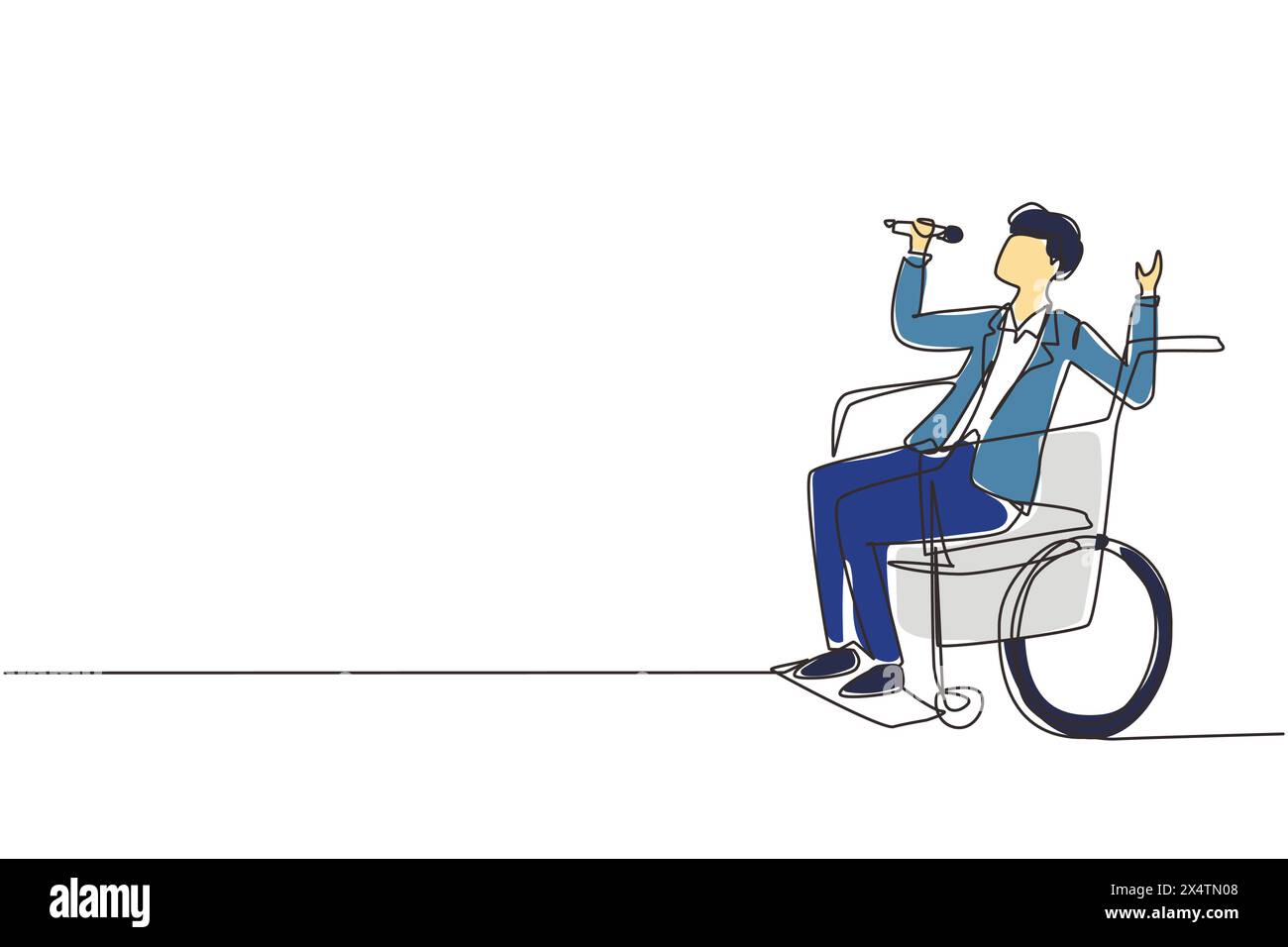 Disabled man singing Stock Vector Images - Alamy