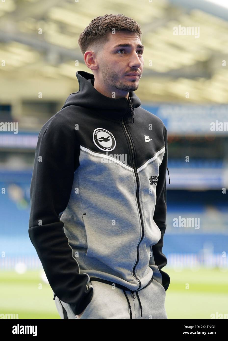 Brighton and Hove Albion's Billy Gilmour arrives ahead of the Premier ...