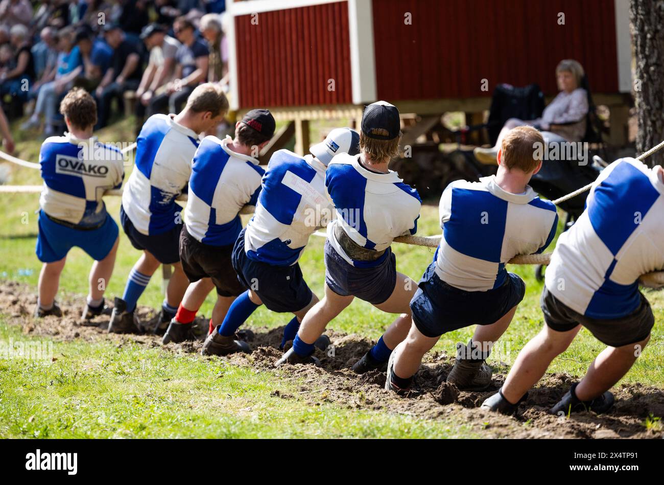 Boxholm, Sweden. 4th, May, 2024. One of Sweden's oldest tug-of-war ...