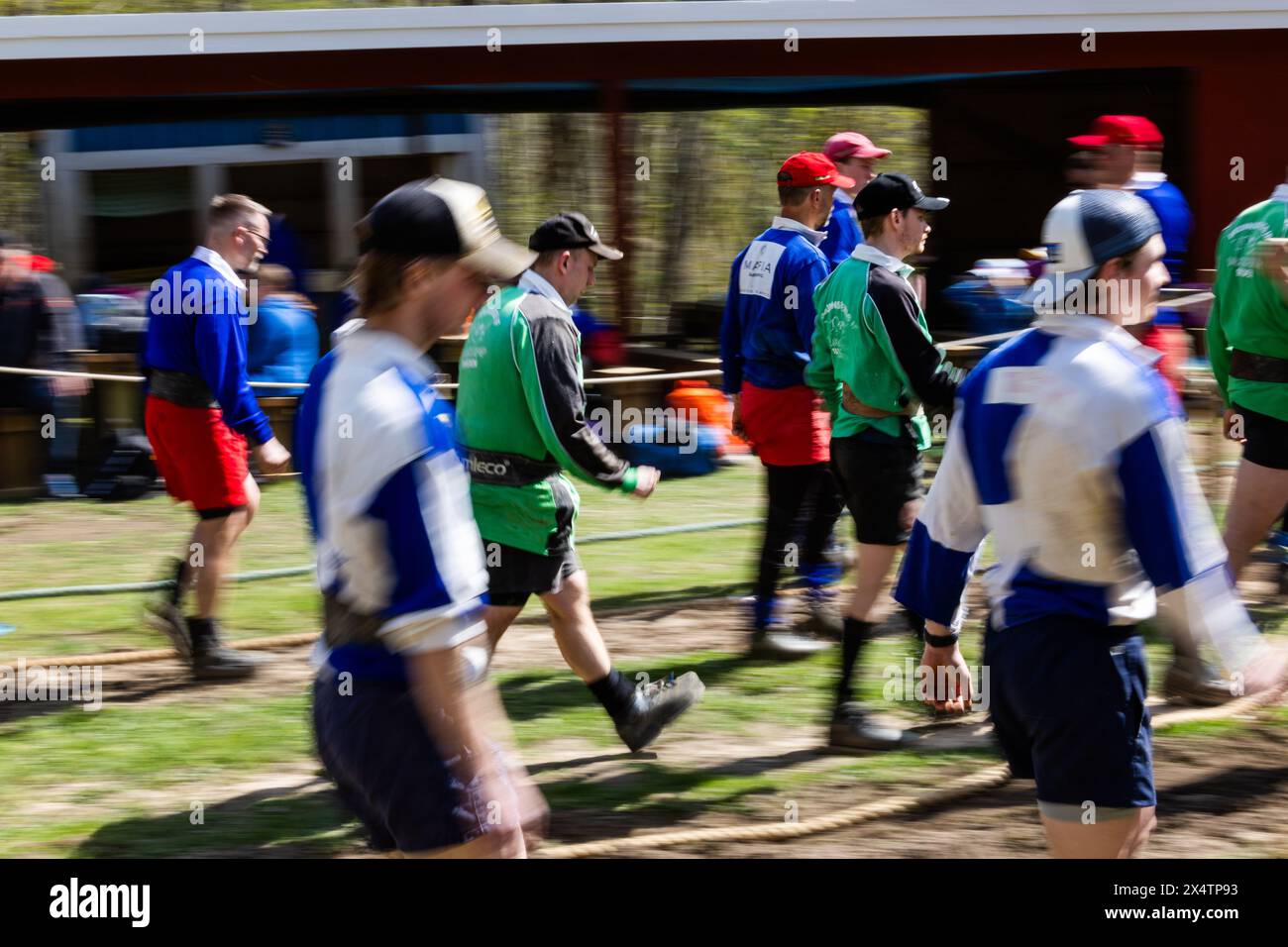 Boxholm, Sweden. 4th, May, 2024. One of Sweden's oldest tug-of-war ...