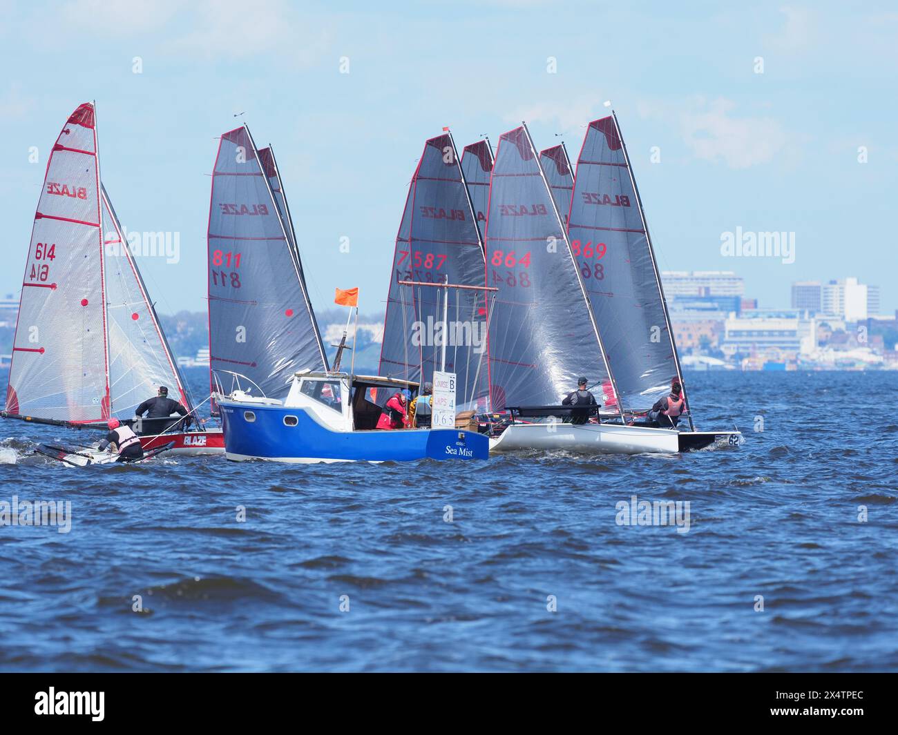 Sheerness, Kent, UK. 5th May, 2024. Blaze class sailing dinghy Eastern ...