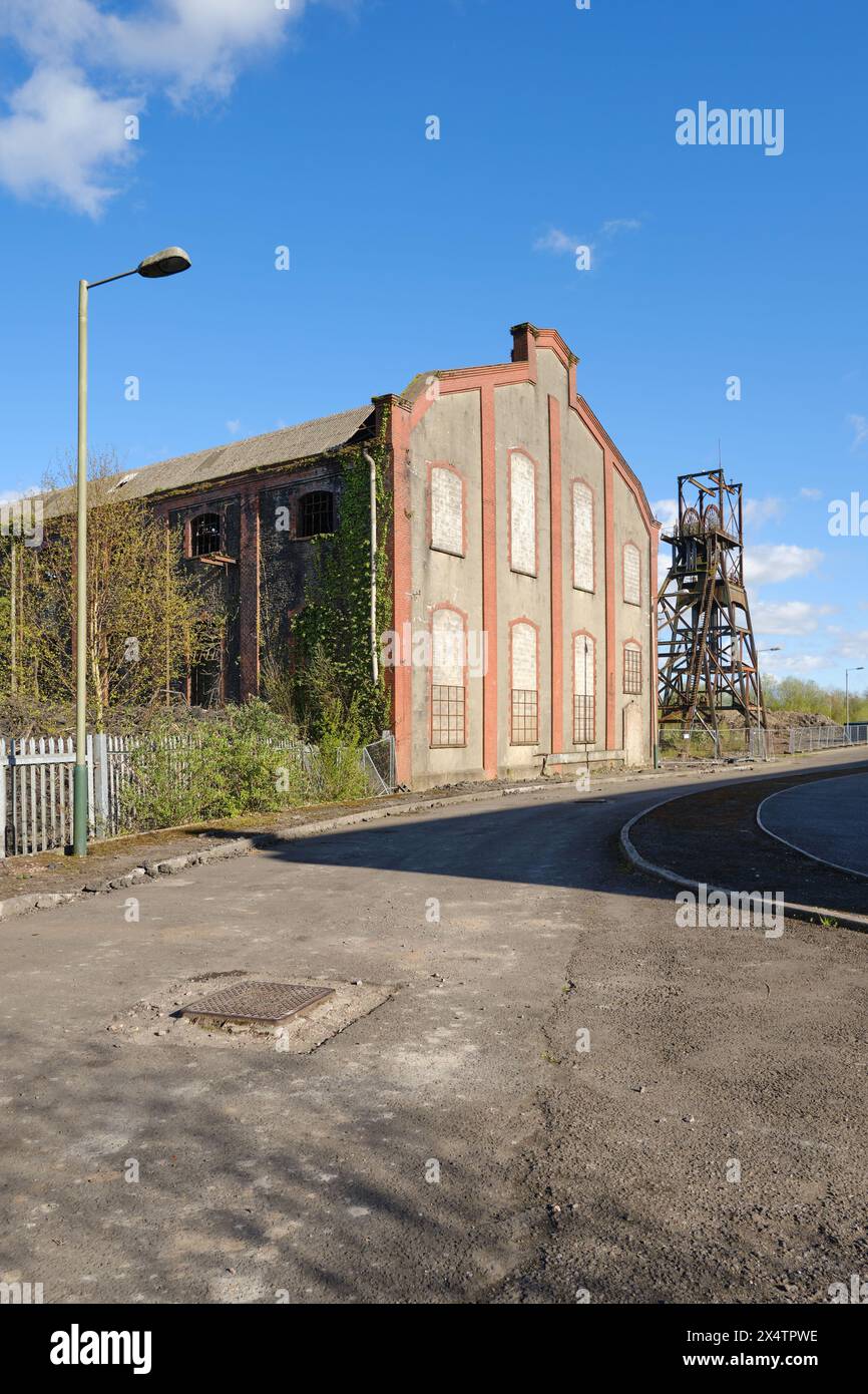 Ruins at the abandoned Penallta Colliery in South Wales, UK Stock Photo ...