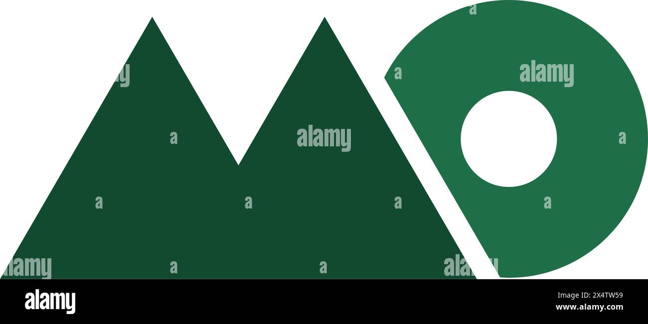 M and D Letter Logo. Green Color. - Vector Stock Vector Image & Art - Alamy