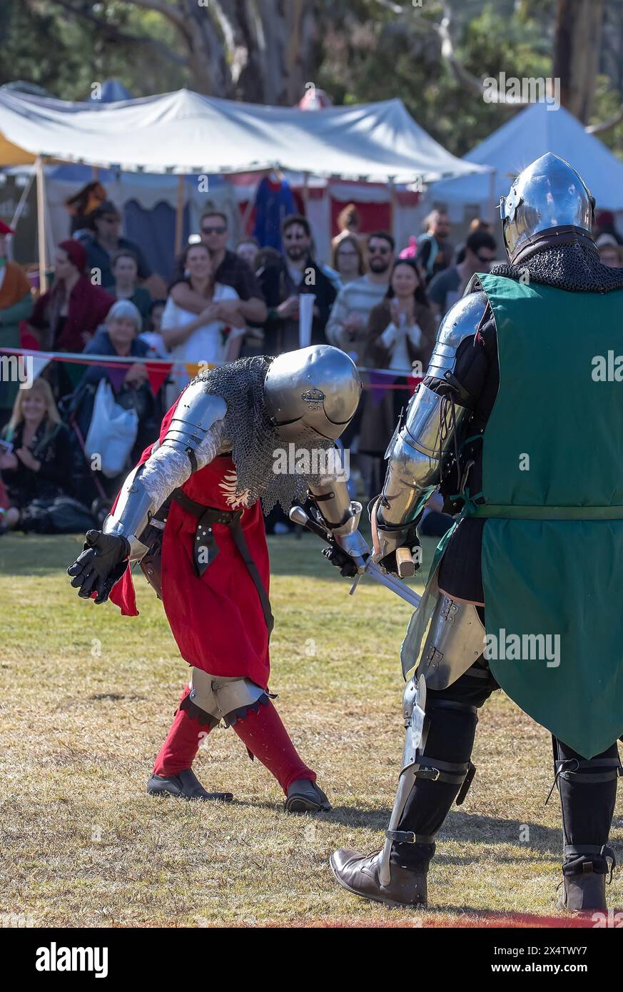 Medieval Fair South Australia, knight jousters, skill at arms ...