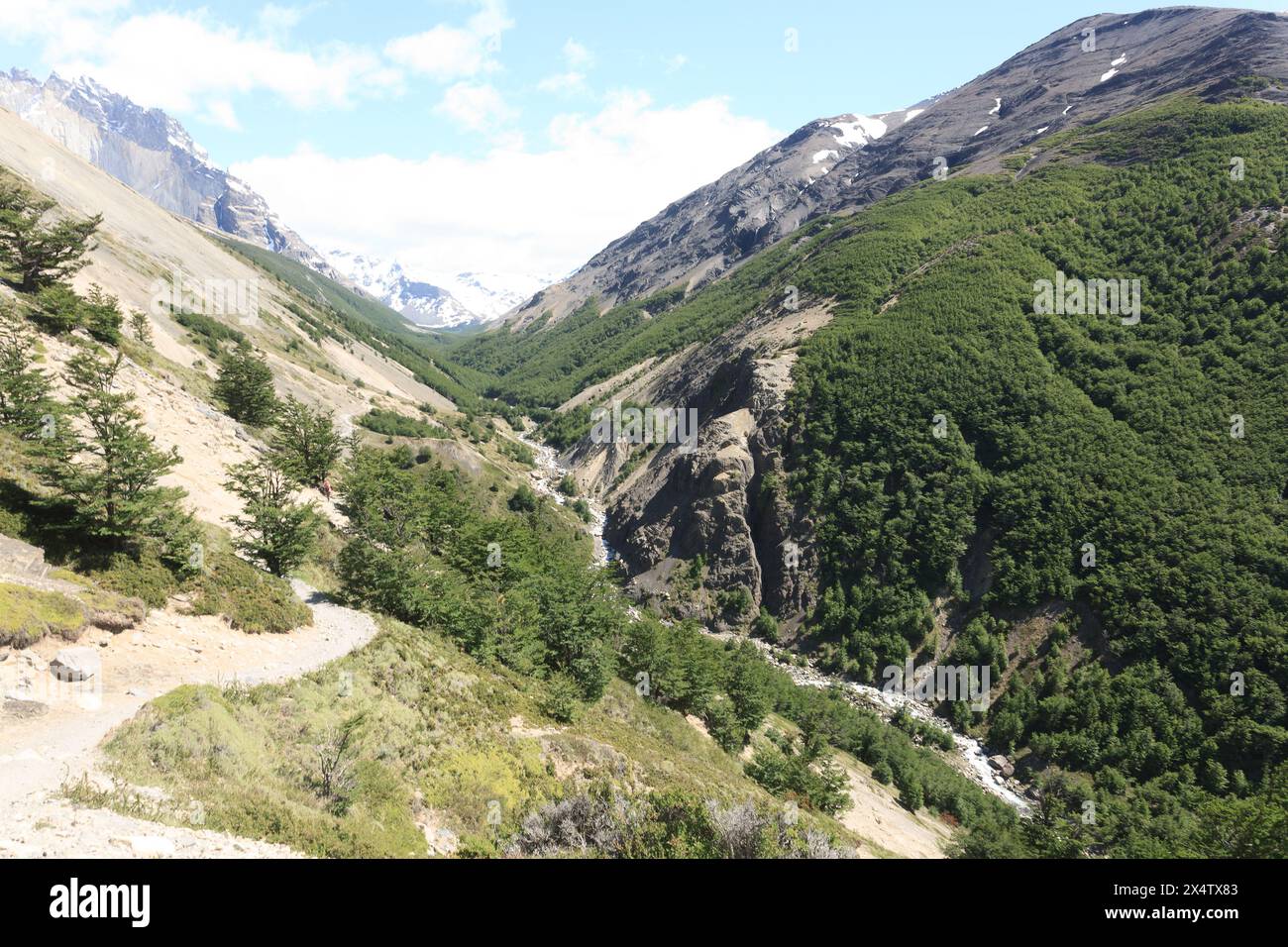 Ascencio Valley hiking trail, Torres del Paine National Park, Chile ...