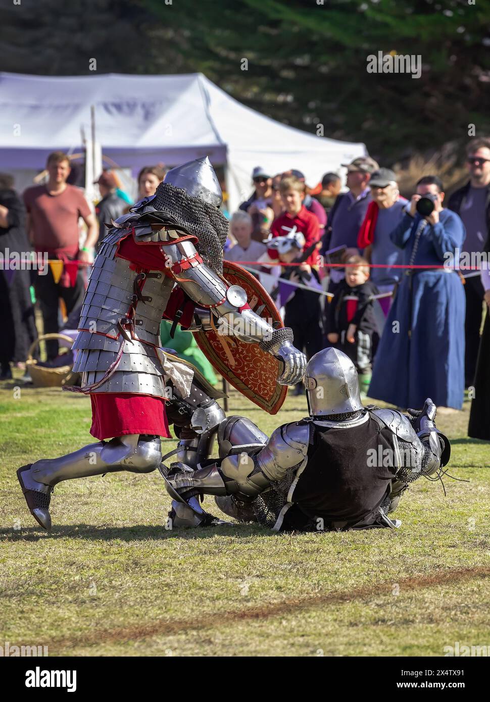 Medieval Fair South Australia, knight jousters, skill at arms ...