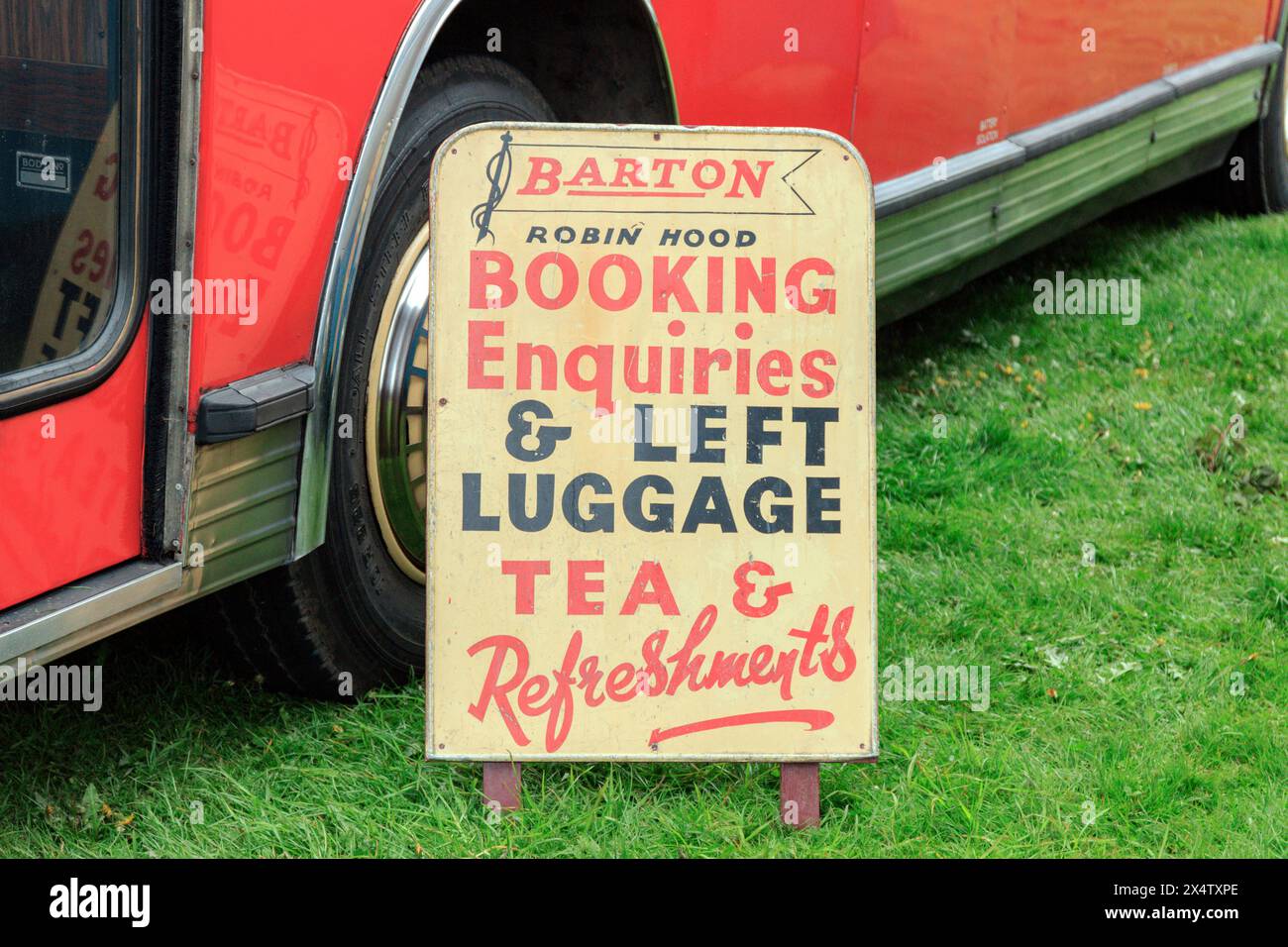 Barton Robin Hood sign. Llandudno Transport Festival 2024 Stock Photo ...
