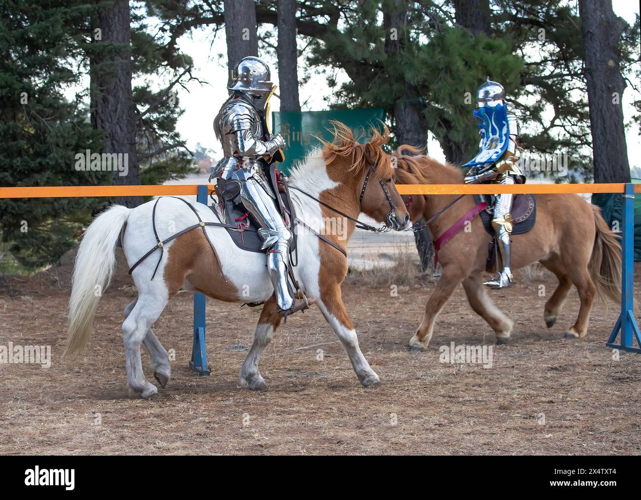 Medieval Fair South Australia, horseback knight jousters, skill at arms ...
