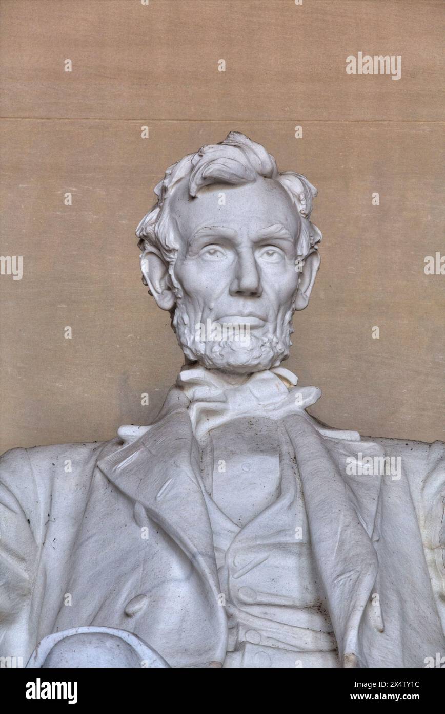 Statue of Abraham Lincoln, Lincoln Memorial, Washington D.C., USA Stock ...