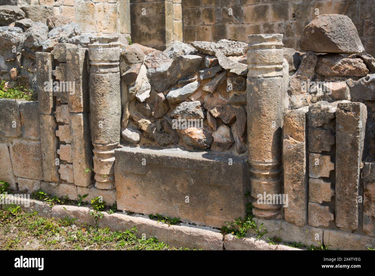 Mayan Ruins, The Palace, Oxkintok Archaeological Zone, 300 -1,050 AD ...