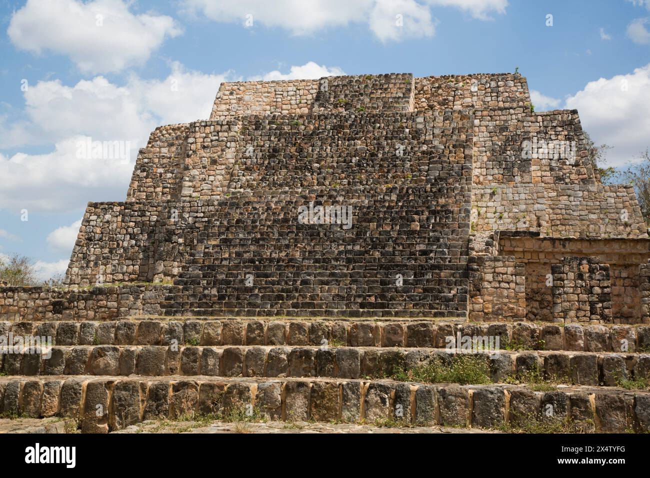 Mayan Ruins, Structure of the Canul Group, Oxkintok Archaeological Zone ...