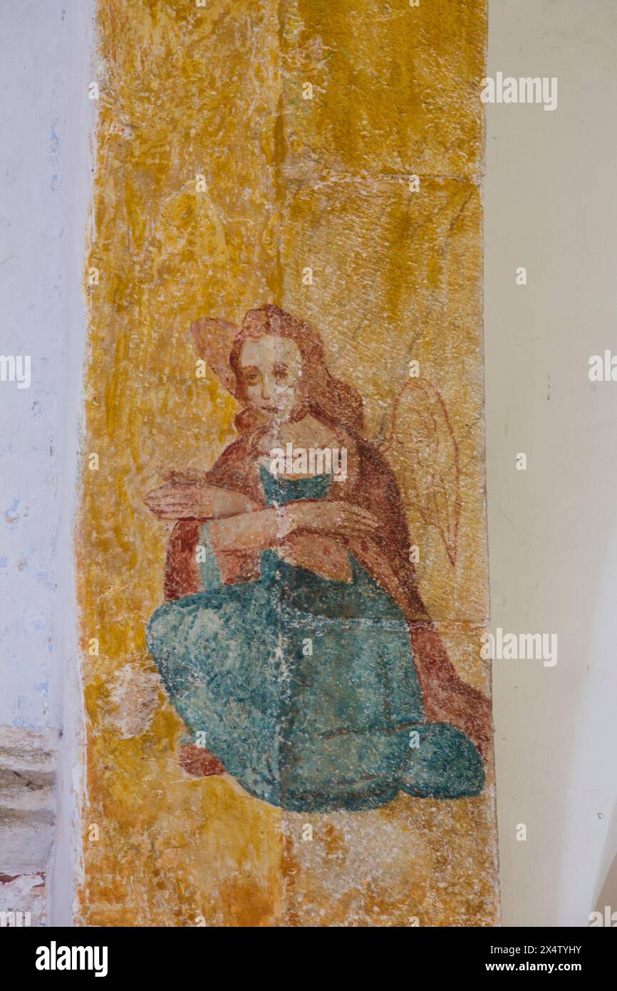 Original Frescoes, Former Convent, Church of San Pedro Y San Pablo ...