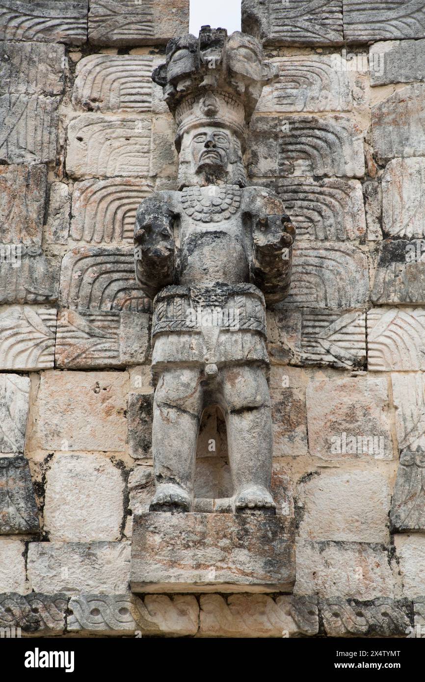 Stone Figure, Palace of the Masks (Codz Poop), Kabah Archaeological ...