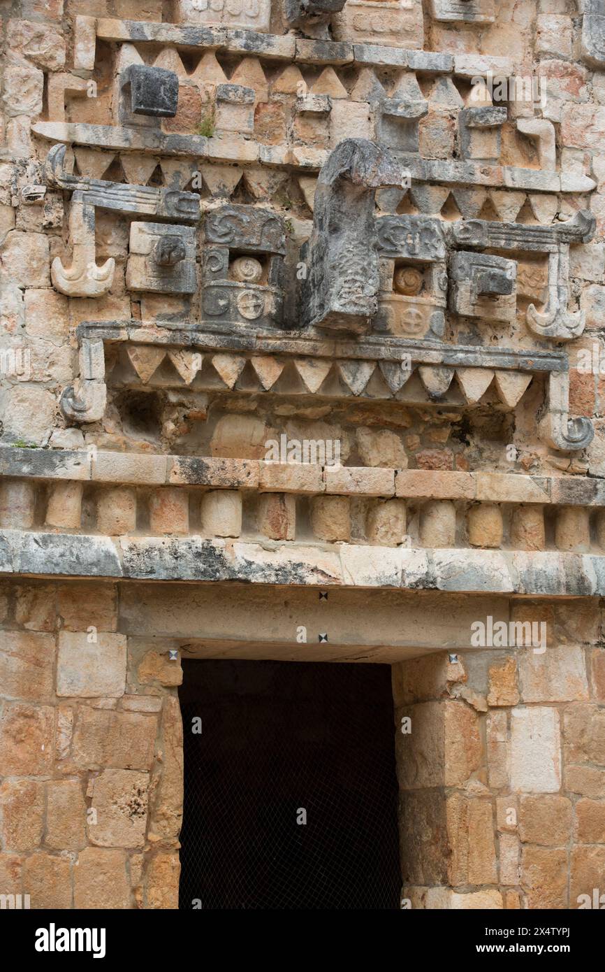 Chac Rain God Stone Mask, Palace, Xlapak Archaeological Site, Mayan ...